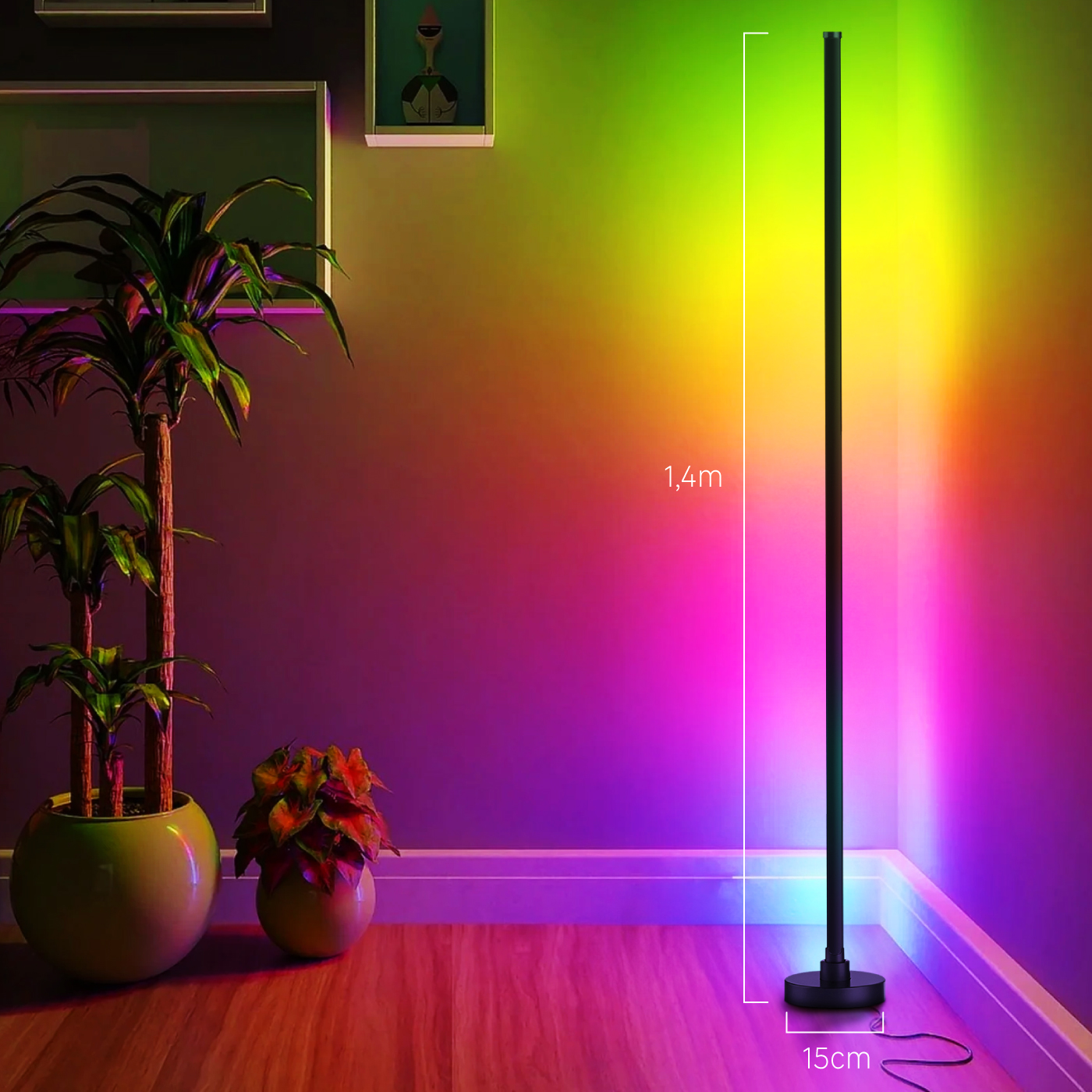 LUMINÁRIA LED DE CHÃO PERFIL RGB 6W – Ecoforce